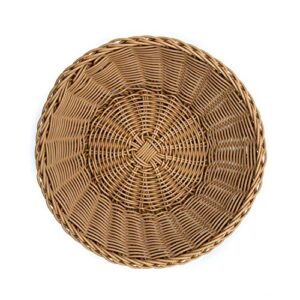 KOVOT Poly-Wicker Round Basket - 10.5"D x 4"H Woven Polypropylene (1)