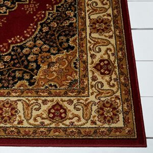 Home Dynamix Royalty Tansy Traditional Area Rug 7'8"x10'4", Oriental Red/Ivory