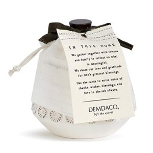 DEMDACO Notes of Love White 4.5 x 4.5 Inch Stoneware Decorative Jar