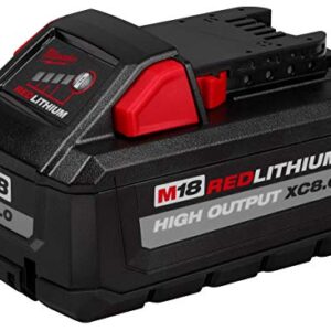 Milwaukee 48-11-1880 M18 REDLITHIUM HIGH OUTPUT 18v 8.0 Ah Lithium-Ion Battery Pack