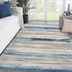 LUXE WEAVERS 7501 Modern Abstract Area Rug, Blue/Size 8x10