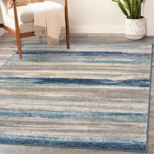 LUXE WEAVERS 7501 Modern Abstract Area Rug, Blue/Size 8x10