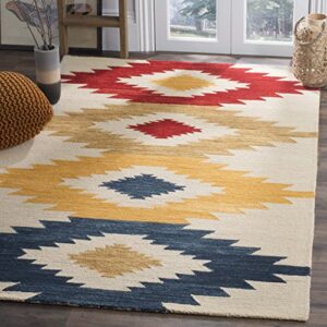 safavieh aspen collection 3′ x 5′ ivory/multi apn704a handmade moroccan boho tribal wool area rug