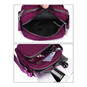 NOTAG Small Crossbody Bags for Women Travel Cell Phone Purses Nylon Waterproof Shoulder Bags Casual Pocketbooks (Black)