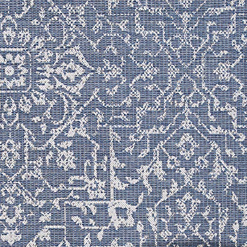 Couristan Monte Carlo Palmette Indoor/Outdoor Area Rug, 5'3" x 7'6", Navy-Ivory