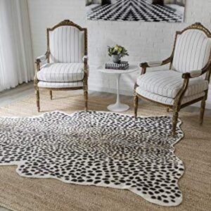 Erin Gates by Momeni Acadia Cheetah Multi Faux Hide Area Rug 5'3" X 7'10"