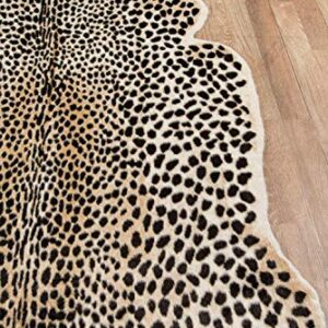 Erin Gates by Momeni Acadia Cheetah Multi Faux Hide Area Rug 5'3" X 7'10"