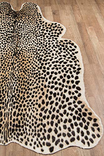 Erin Gates by Momeni Acadia Cheetah Multi Faux Hide Area Rug 5'3" X 7'10"