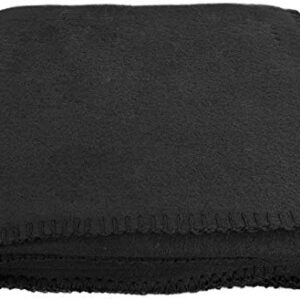 Anico Cozy Polar Fleece Blanket, 50" x 60", Black Throw Blanket