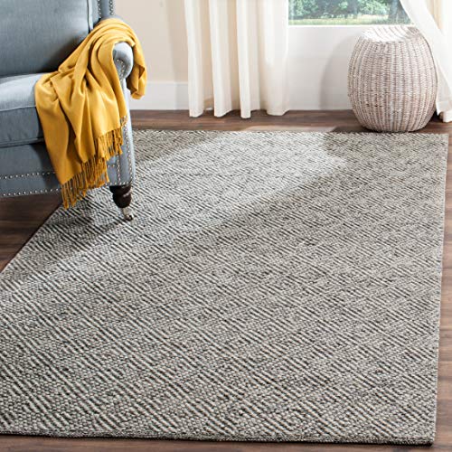 SAFAVIEH Natura Collection 3' x 5' Blue NAT503B Handmade Premium Wool Area Rug