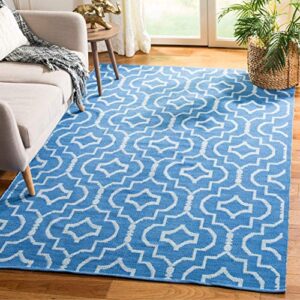 SAFAVIEH Montauk Collection 8' x 10' Navy/Ivory MTK722H Handmade Cotton Area Rug