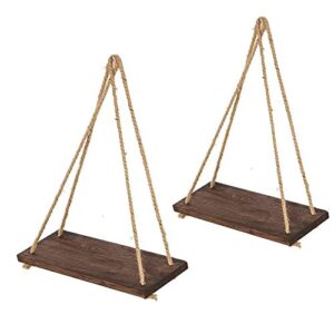 jozong hanging wooden shelf 2 piece, floating shelf living room study bedroom kitchen shelf