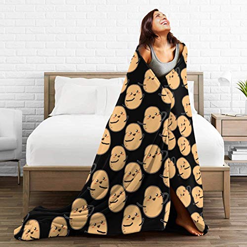 Comfy Soft I'm A Potato Cute Potatoes Throw Blanket, Sherpa Flannel Fleece Home Blanket Wearable Blanket, Queen Size Blankets for Bedroom Living Rooms Sofa Couch, 40"x50"