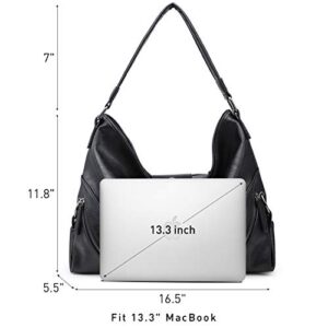 Hobo Handbags for Women Large Satchel Tote Bags Ladies Shoulder Bag Buckle Designer Roomy Purses PU Leather