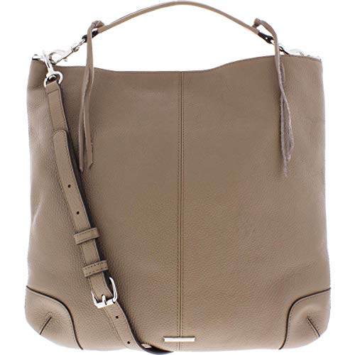 Rebecca Minkoff Reagan Leather Hobo Shoulder Bag (Smokey Taupe)