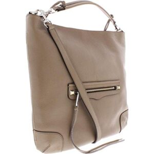 Rebecca Minkoff Reagan Leather Hobo Shoulder Bag (Smokey Taupe)