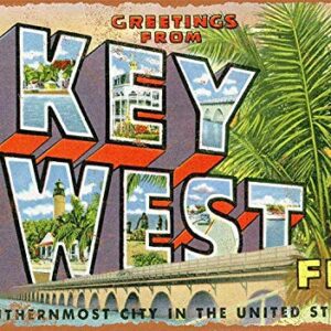 Joycenie Tin Sign New Aluminum Metal Sign Greetings from Key West 8x12 Inch