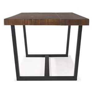 Walker Edison Andre Modern Solid Wood Dining Table, 72 Inch, Mahogany