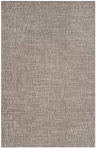 safavieh courtyard collection 5’3″ x 7’7″ brown cy8576 indoor/ outdoor waterproof easy–cleaning patio backyard mudroom area–rug