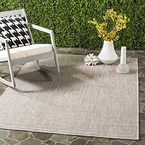 SAFAVIEH Courtyard Collection 5'3" x 7'7" Brown CY8576 Indoor/ Outdoor Waterproof Easy--Cleaning Patio Backyard Mudroom Area--Rug