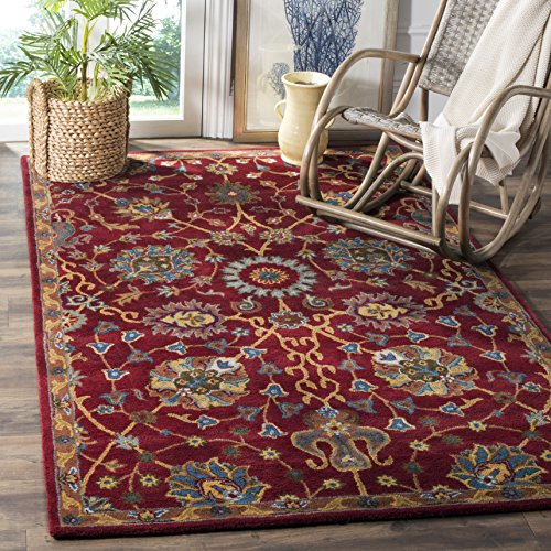 SAFAVIEH Heritage Collection 8' x 10' Red HG655A Handmade Traditional Oriental Premium Wool Area Rug