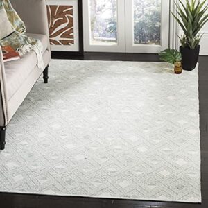 safavieh montauk collection 3′ x 5′ light green / ivory mtk614g handmade cotton area rug