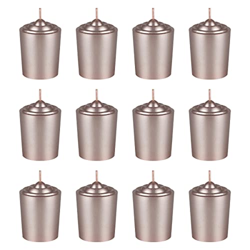 Mega Candles 12 pcs Unscented Rose Gold Votive Candle, Hand Poured Wax Candles 15 Hours 1.5 Inch x 2.25 Inch, Home Décor, Wedding Receptions, Baby Showers, Birthdays, Celebrations, Party Favors & More