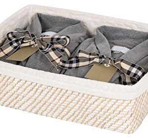 KOUBOO 1060086 Laguna Liner, White-Wash Rattan Shelf Basket