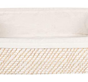 KOUBOO 1060086 Laguna Liner, White-Wash Rattan Shelf Basket