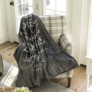 Soft Sentiments Outrageously Soft Reversible Velvet Ultra Plush Throw - 50 x 60 Inch - Love is Ours