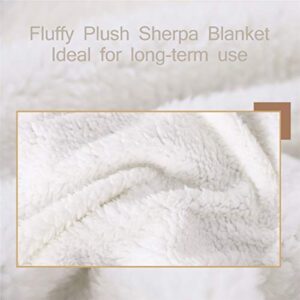 Sleepwish Sherpa Blanket Orient MTack and Gold Tree Lightweight Soft Warm Luxury Bed Blanket Fleece Reversible Velvet Plush Blanket Queen (90" X 90")