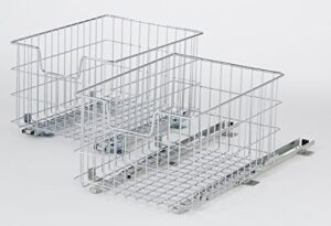 trinity wire basket w/slides – chrome (2-pack)