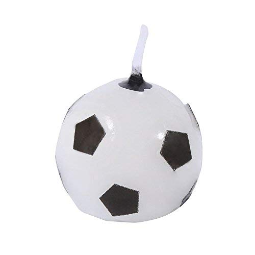 6Pcs Cute Soccer Ball Football Birthday Party Cake Candles Decorations Supplies Tool for Kids Toy Gift Decorations for Home Black/Red (Sent in Random)