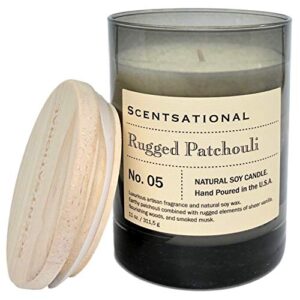 Scentsational Rugged Patchouli Candle, Medium, Amber