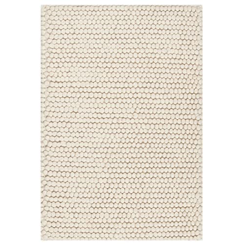 SAFAVIEH Natura Collection 2' x 3' Ivory NAT620A Handmade Premium Wool Accent Rug