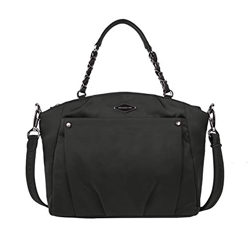 Travelon Satchel Crossbody Bag, Black, 13.5" x 10" x 4"