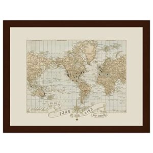 personalized wedding anniversary push pin world map