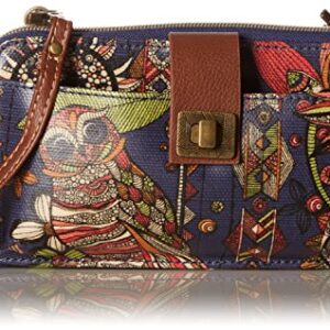 Sakroots Artist Circle Large Smartphone Cross-Body Phone Wallet,Midnight Spirit Desert