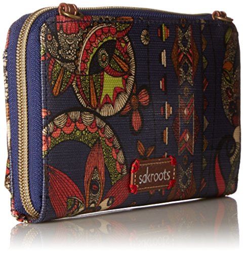 Sakroots Artist Circle Large Smartphone Cross-Body Phone Wallet,Midnight Spirit Desert