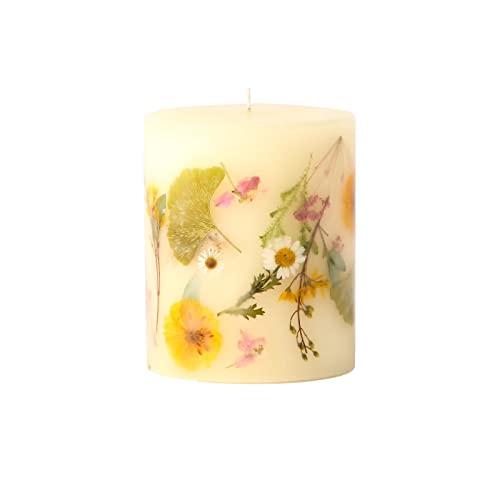 Rosy Rings Round Botanical Lemon Blossom & Lychee Candle, Lychee Aromatherapy Candles, Luxury Candles, Long Lasting Candles (Small)