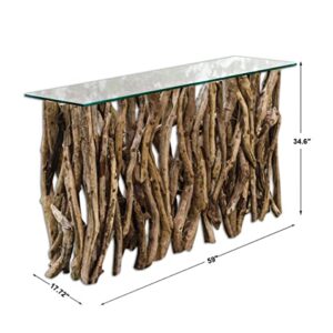 Spectacular Driftwood Console Table