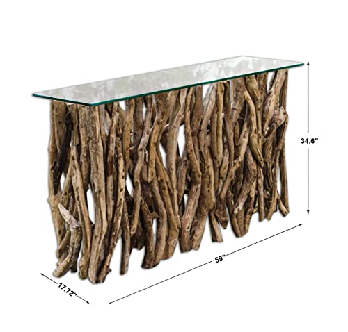 Spectacular Driftwood Console Table