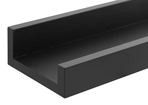 Kiera Grace Kieragrace Modern Floating-Shelves, 23-Inch by 4-Inch, Black