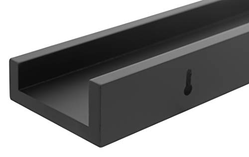 Kiera Grace Kieragrace Modern Floating-Shelves, 23-Inch by 4-Inch, Black