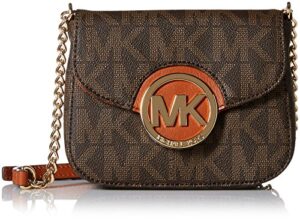 michael kors fulton womens small crossbody handbag brown