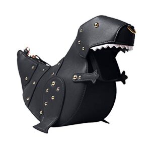 sukutu upgrade dinosaur shape pu leather rivet purses for women, new girls crossbody purses shoulder bag