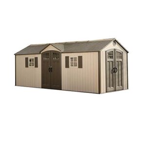 lifetime 60127 20 x 8 ft. outdoor storage shed, desert sand