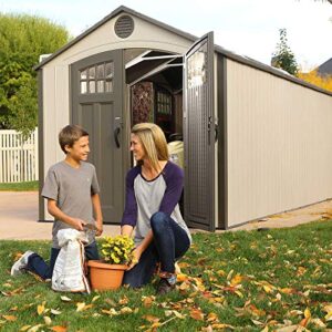 Lifetime 60127 20 x 8 Ft. Outdoor Storage Shed, Desert Sand