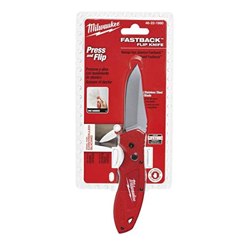 Milwaukee 48-22-1990 FASTBACK Smooth Folding Knife Stainless Steel