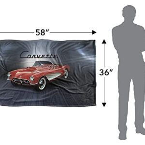 Trevco Chevrolet Corvette Shine Silky Touch Super Soft Throw Blanket 36" x 58"